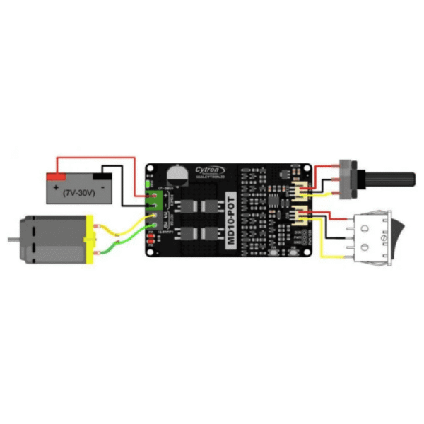 Controlador de Motor DC 10A 7V–30V con Potenciómetro y Switch – Driver ...
